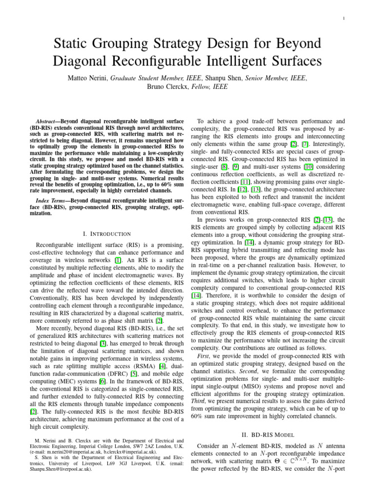 Static Grouping Strategy Design For Beyond | PDF | Matrix (Mathematics ...