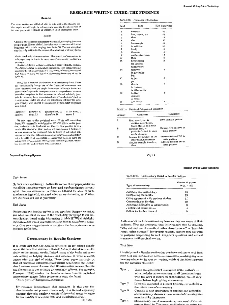 Writing the findings | PDF