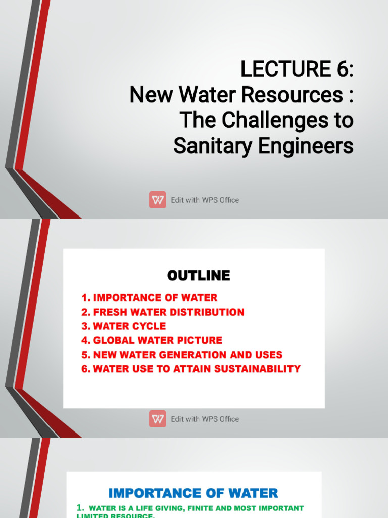 Hydrologic Cycle and Water Resources Challenges | PDF