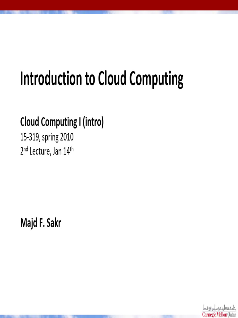 To Cloud Computing | PDF | Apache Hadoop | Cloud Computing