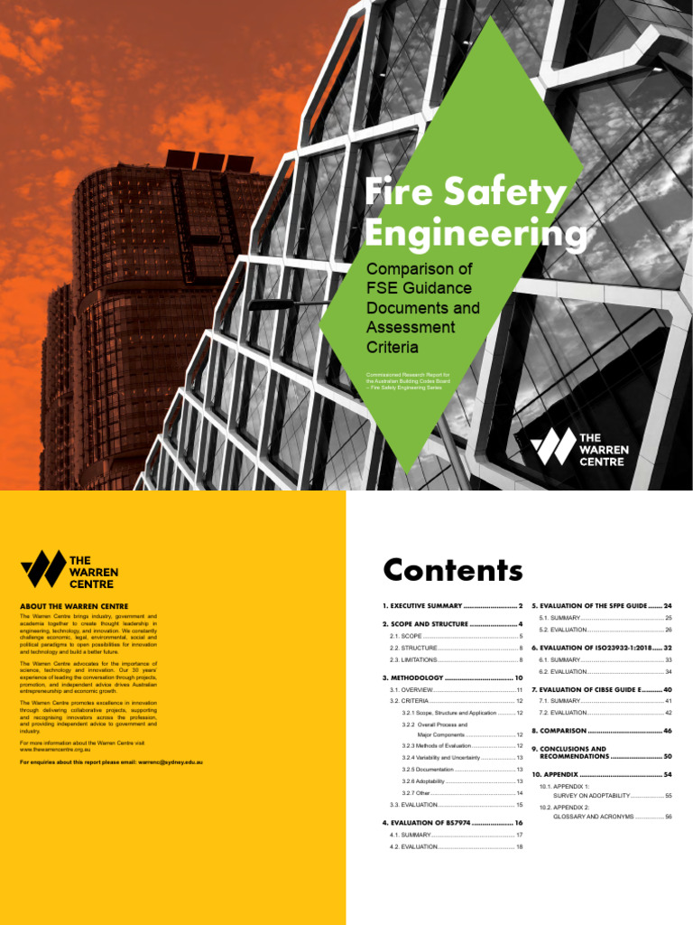 The Comparison of Fse Guidance Documents and Assessment Criteria Report Fire Safety Engineering ...