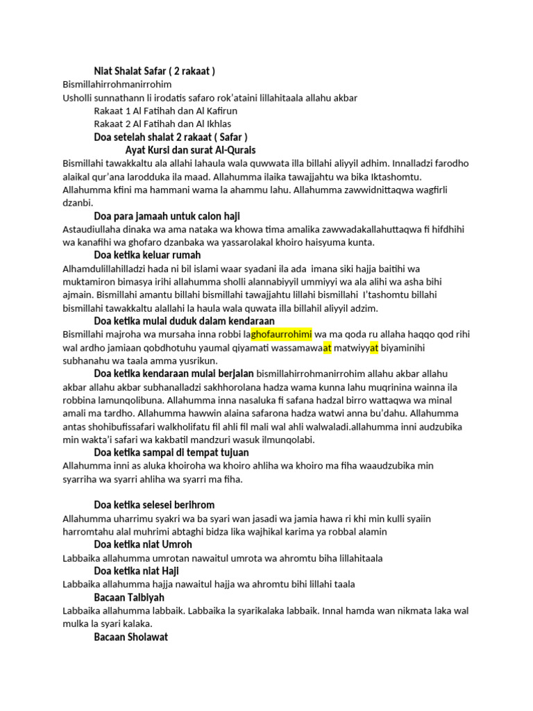 Doa dan Niat dalam Ibadah Haji | PDF | Semitic Words And Phrases