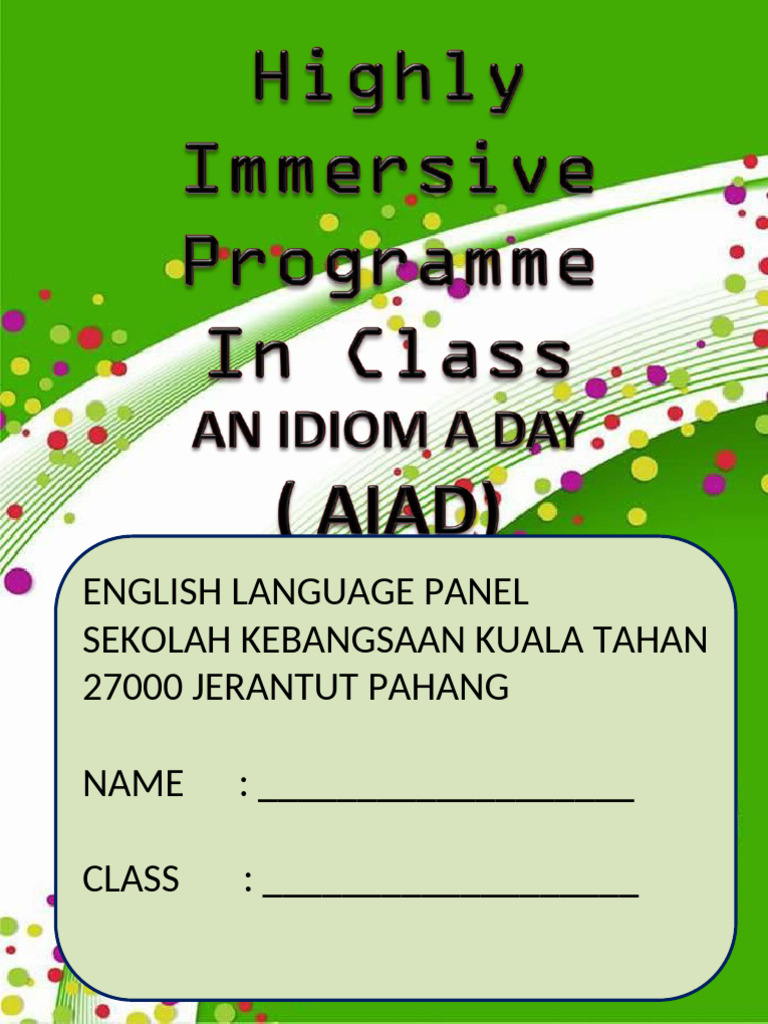 AN IDIOMS A DAY | PDF