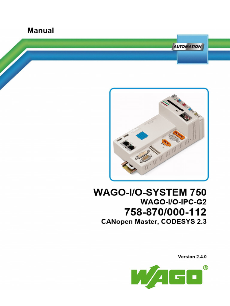 Wago-I/O-System 750: Manual | PDF | Programmable Logic Controller | Library (Computing)
