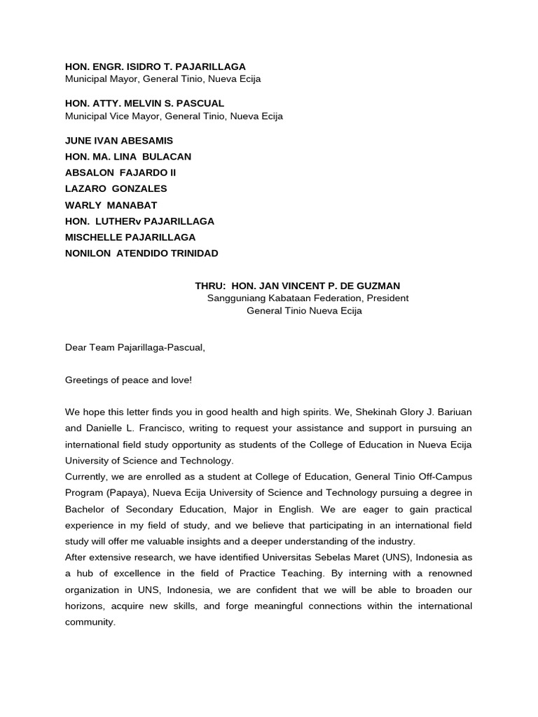 Letter Request | PDF