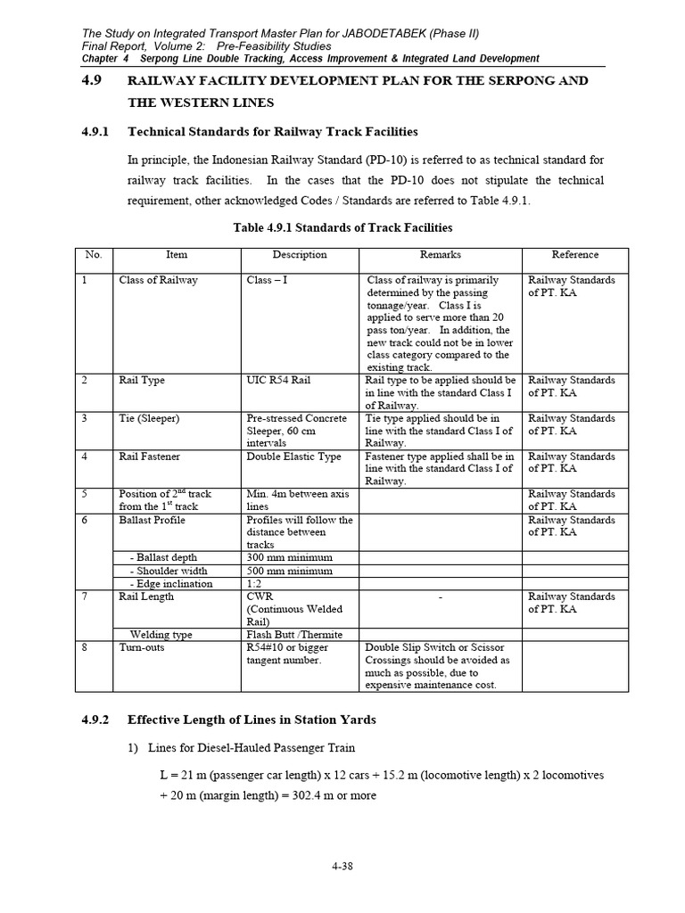 Jabodetabek Railway Design Standards | PDF | Rail Transport | Land ...