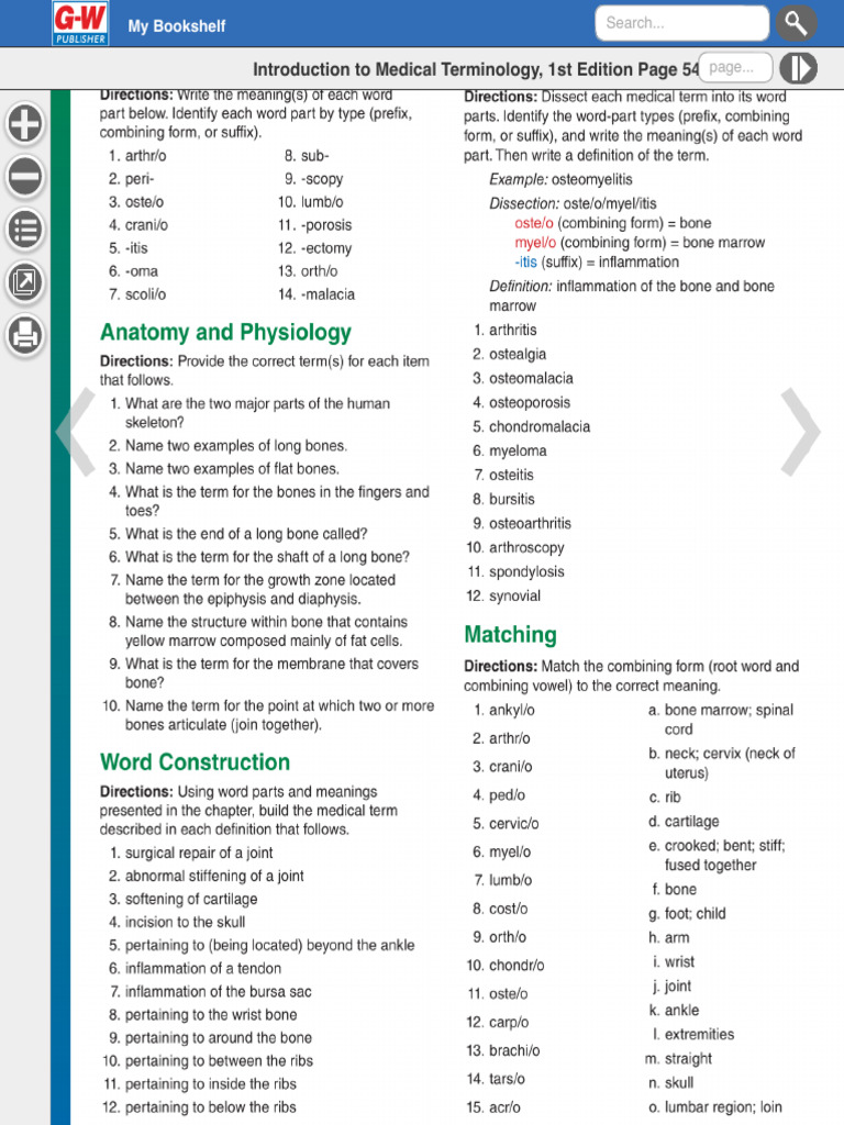 Introduction To Medical Terminology, 1st Edition Page 54 (70 of 512 ...