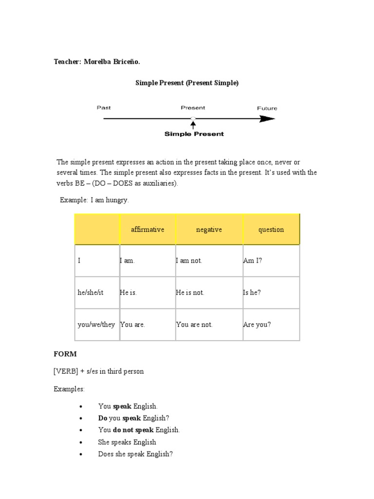 Simple Present | PDF | Language Families | English Language