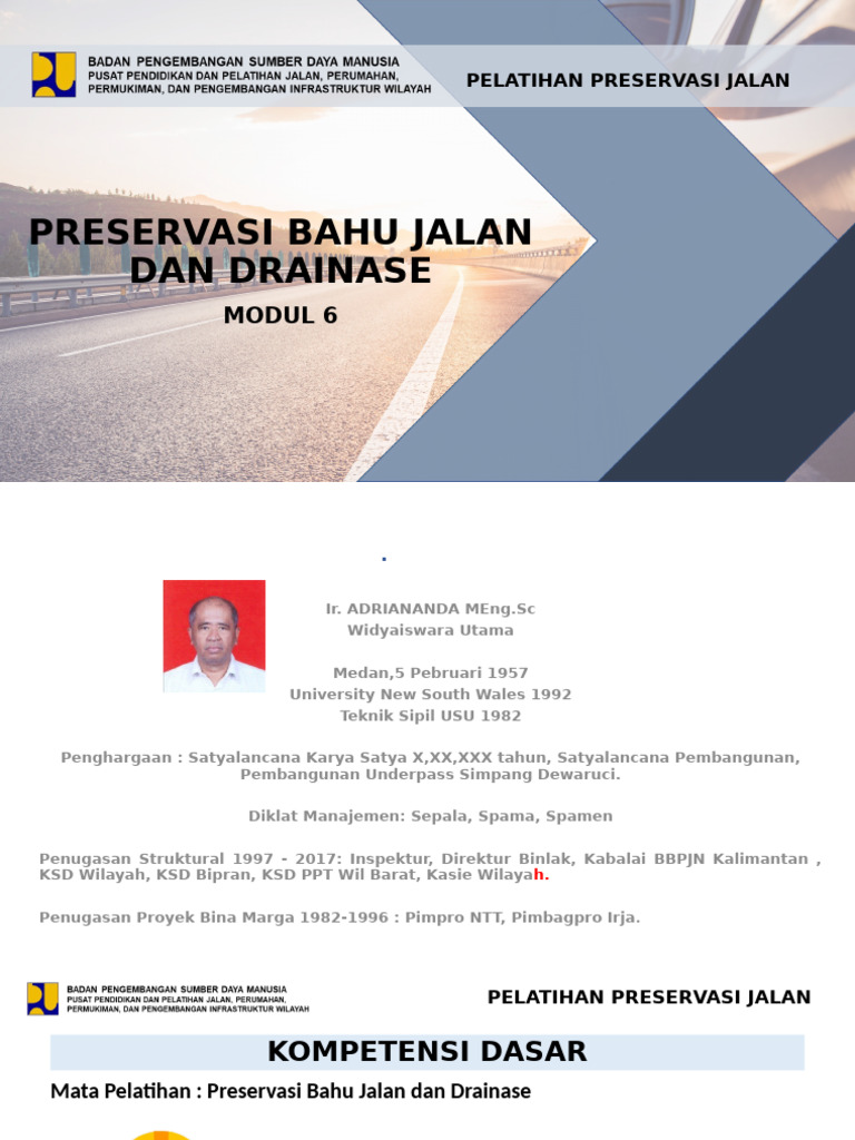 MODUL 6 Preservasi Bahu Jalan Dan Drainase Jalan | PDF