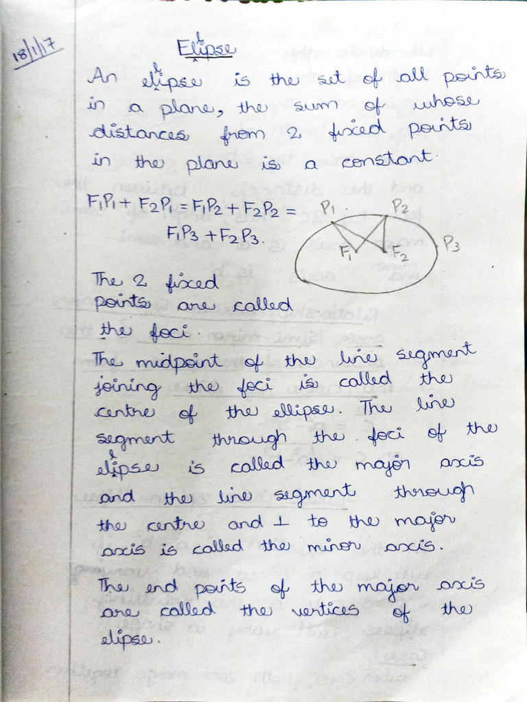 Ellipse Note | PDF
