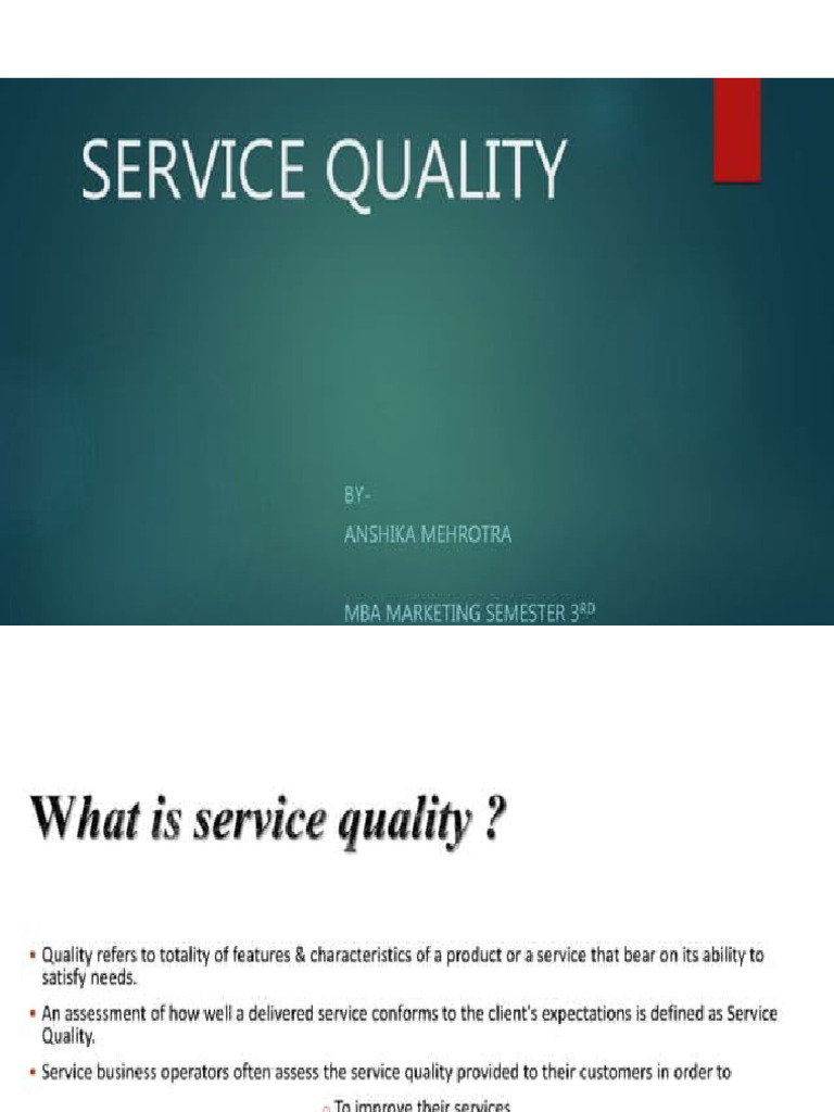 Service Quality | PDF