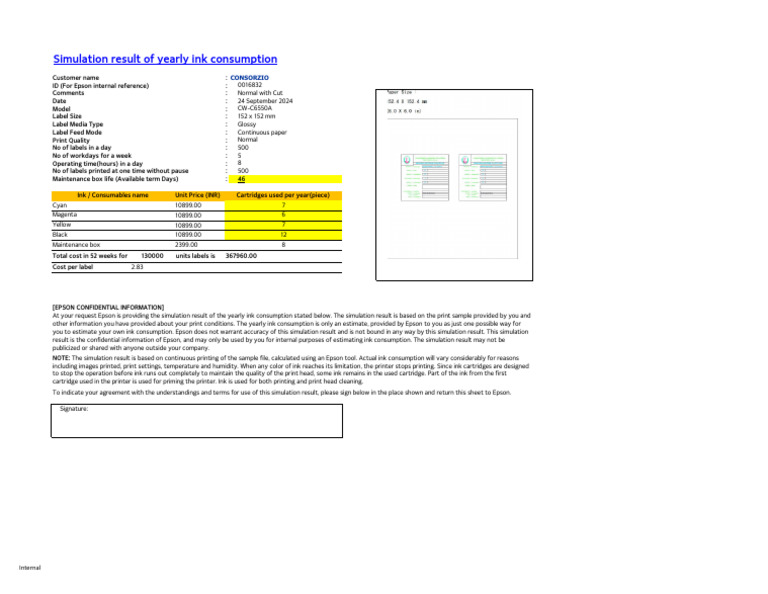 Conzorizo CPP Calculation Sheet ColorWorks | PDF | Printer (Computing) | Graphic Design