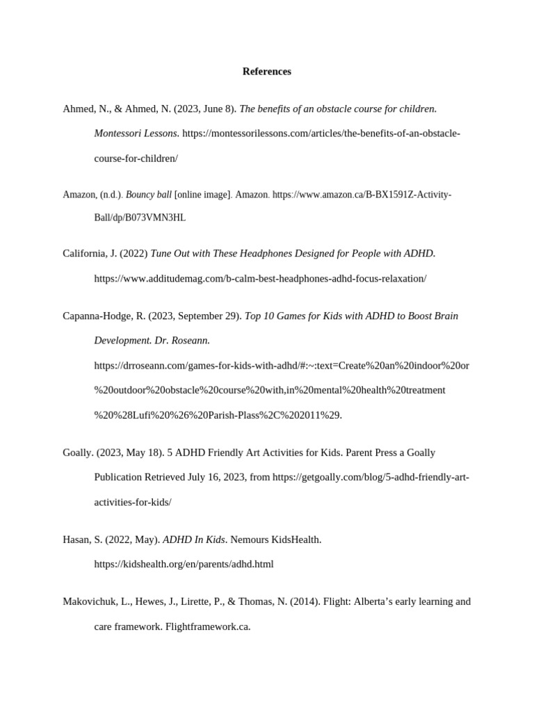 ADHD - References | PDF