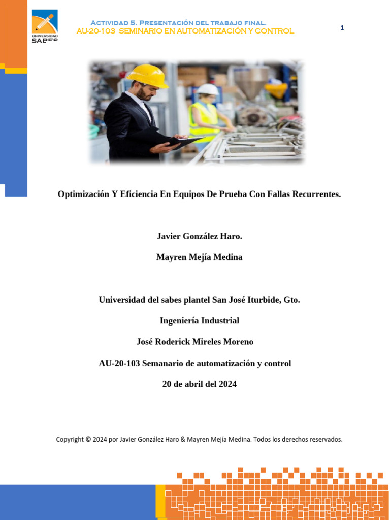 Actividad 4 Presentacion Del Proyecto Final Mejia Medina Mayren U2003058M0358 | PDF ...