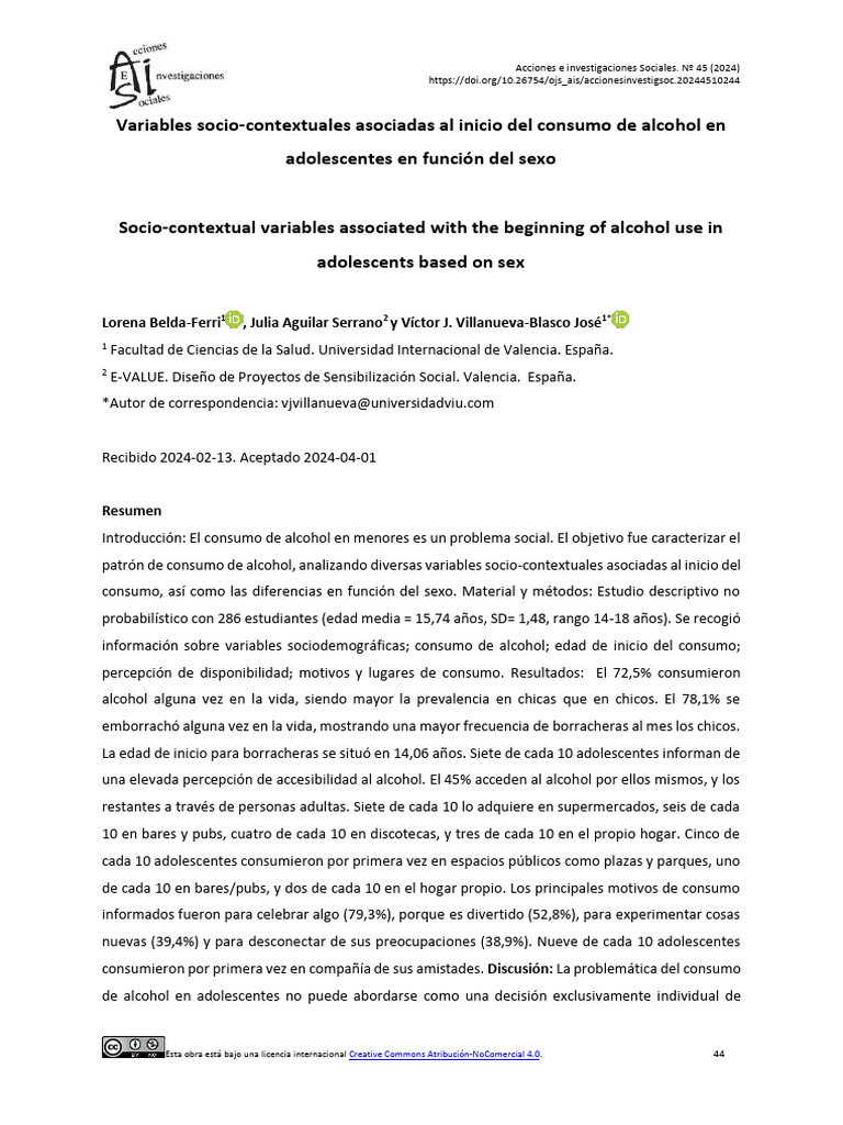 Variables Socio-Contextuales | PDF | Adultos