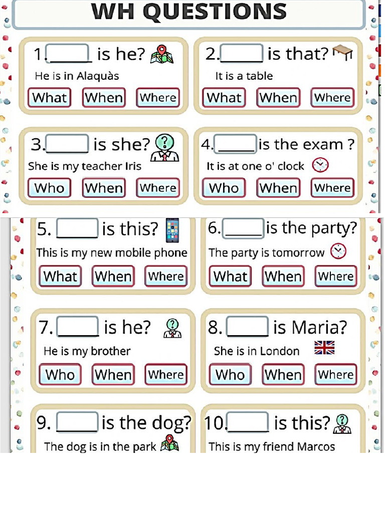 Doc6. wh questions docx | PDF