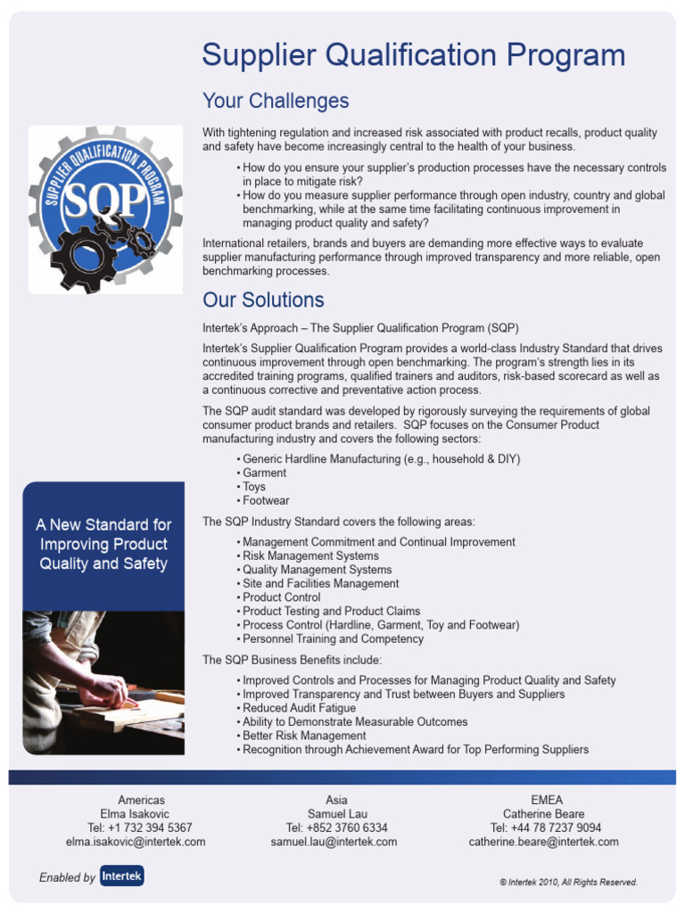 Supplier Qualification Program | PDF | Safety | Audit