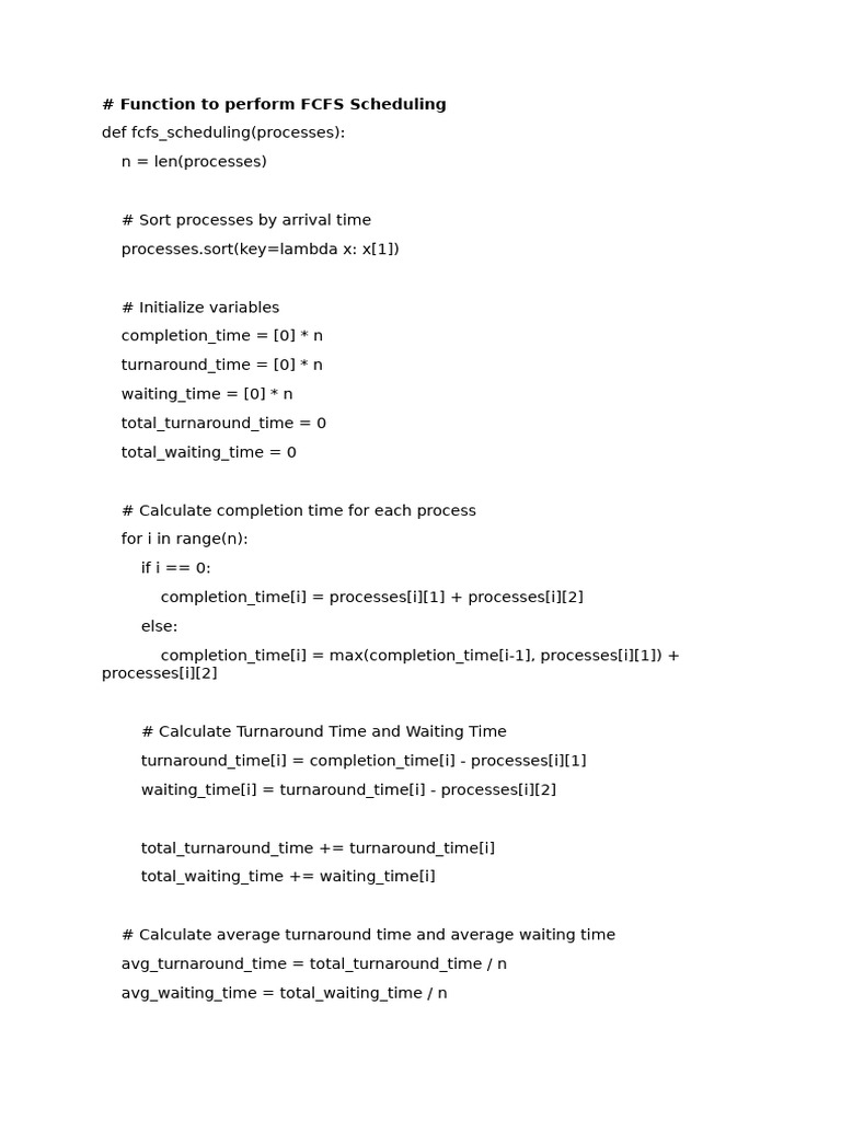 Fcfs 1 | PDF | Computer Programming | Computing Fcfs 1 | PDF | Computer Programming | Computing