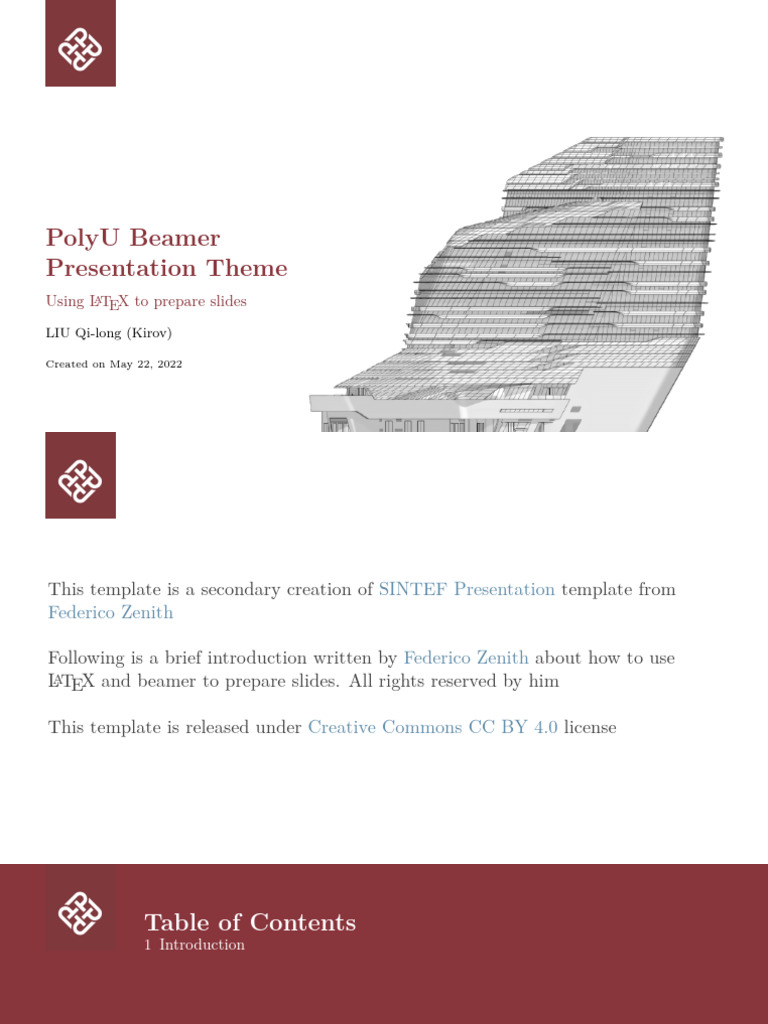 The Honk Kong Polytechnic University Polyu Beamer Presentation Theme ...