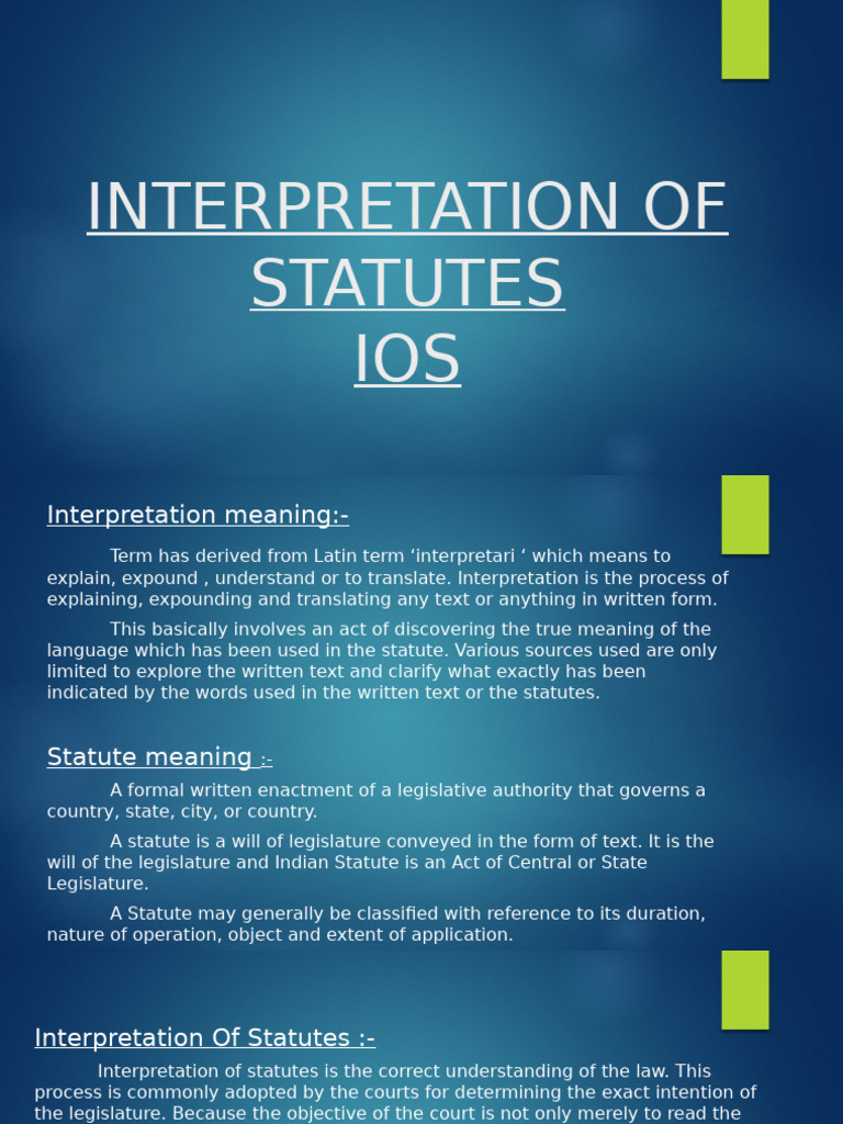 Understanding Statutory Interpretation | PDF | Statutory Interpretation ...