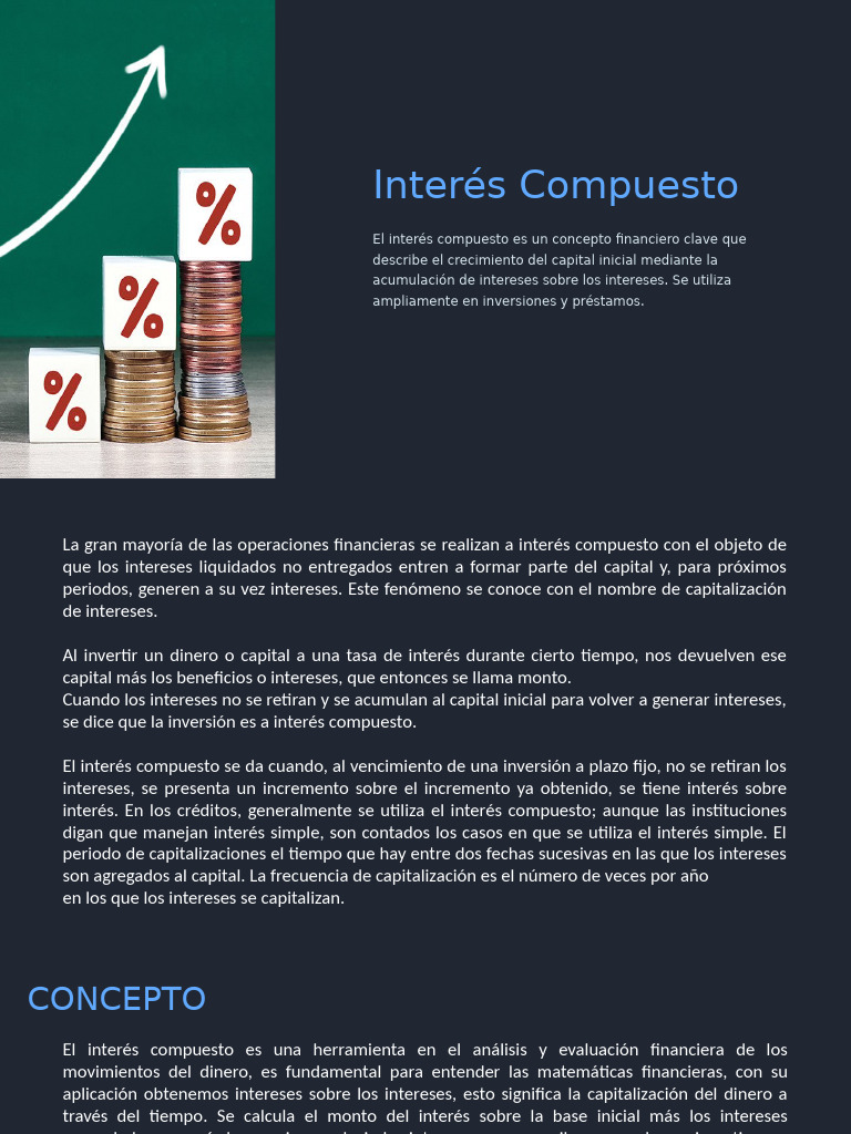 Guía sobre Interés Compuesto y Capitalización | PDF | Interés | Interés ...