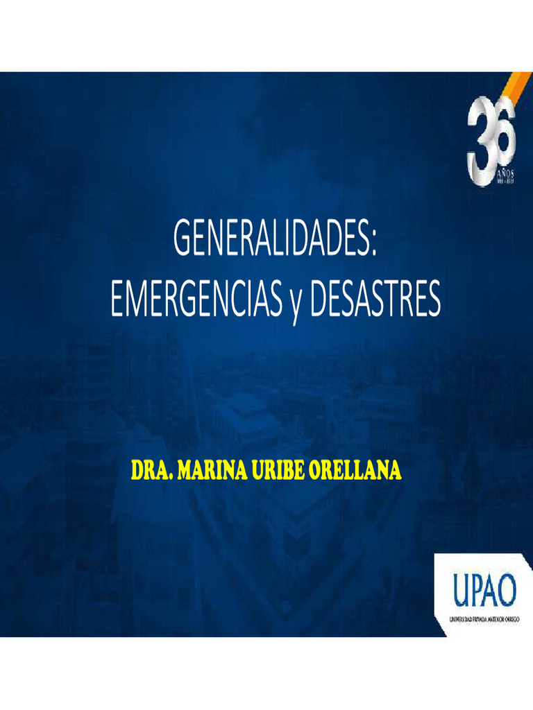 S1 Teoría General-Emerg-Desastres | PDF | Emergencia | Entorno natural