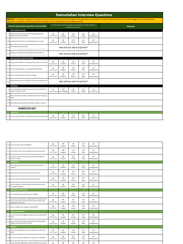 Questionnaires For Kamustahan | PDF | Organizational Behavior | Business
