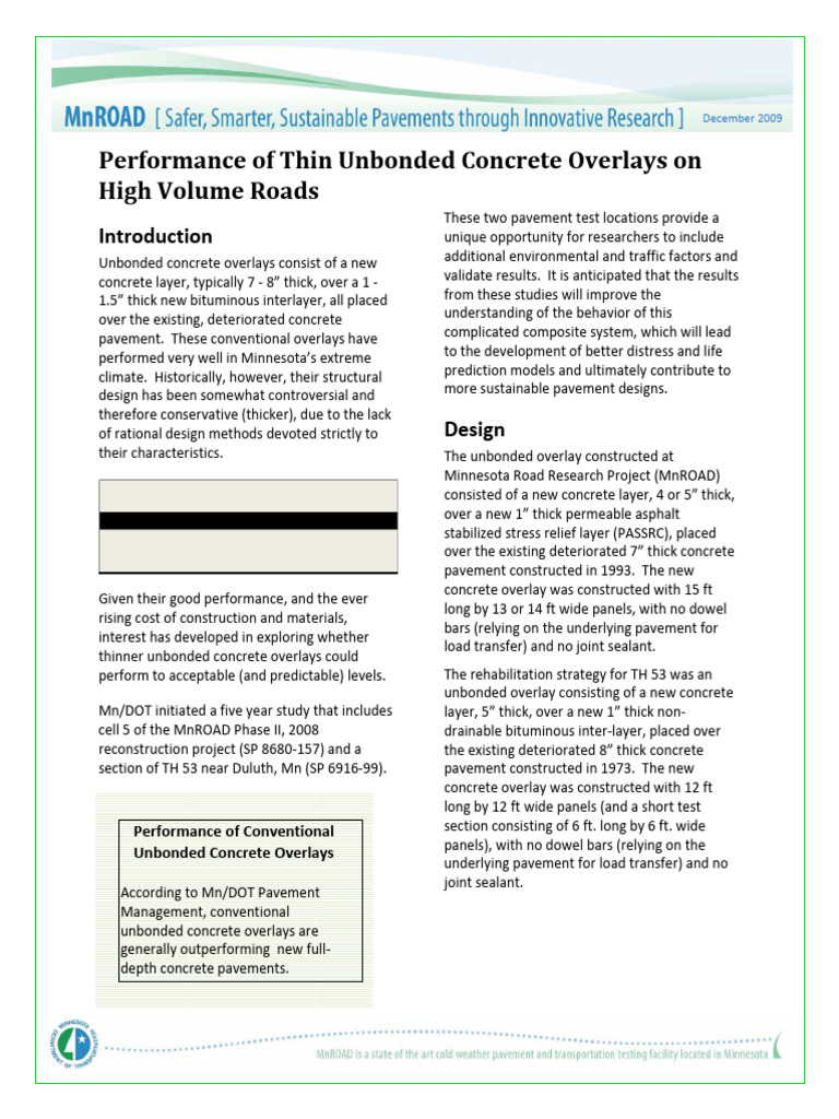 PCC_Thin Unbonded Concrete Overlay Research | PDF | Road Surface | Concrete