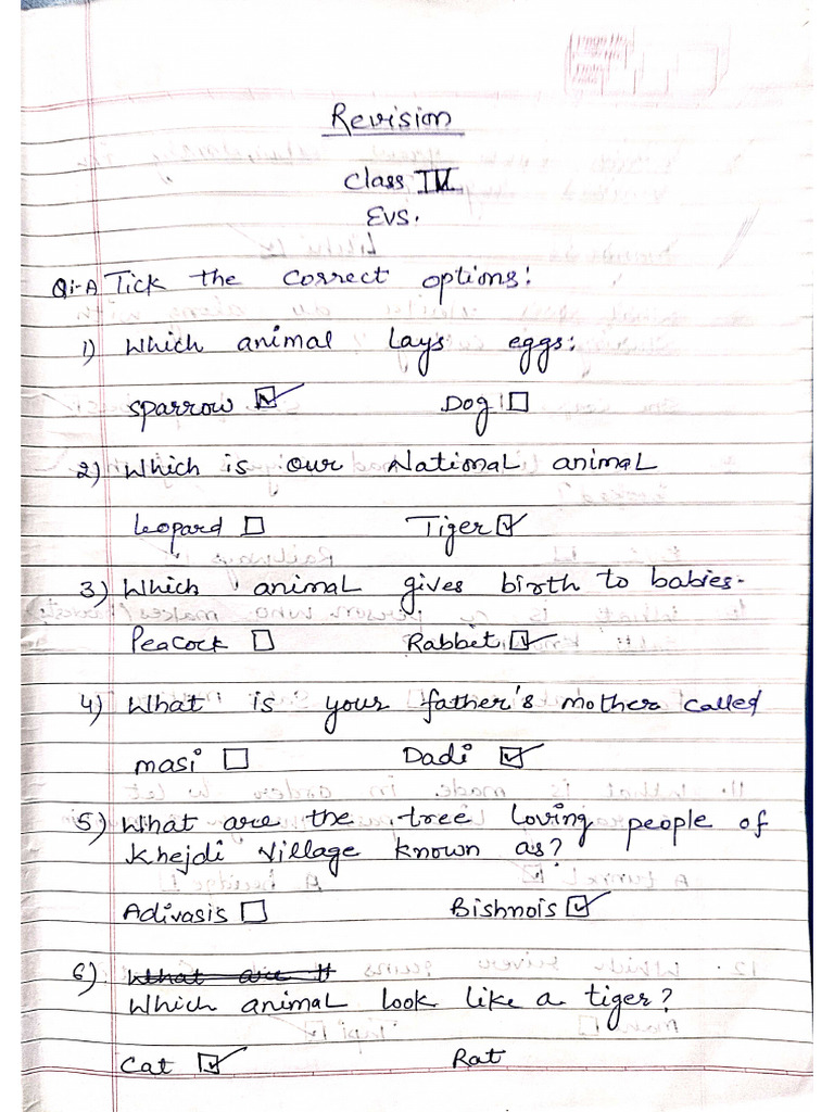 Complete Revision of Evs STD IV S.A.1 | PDF