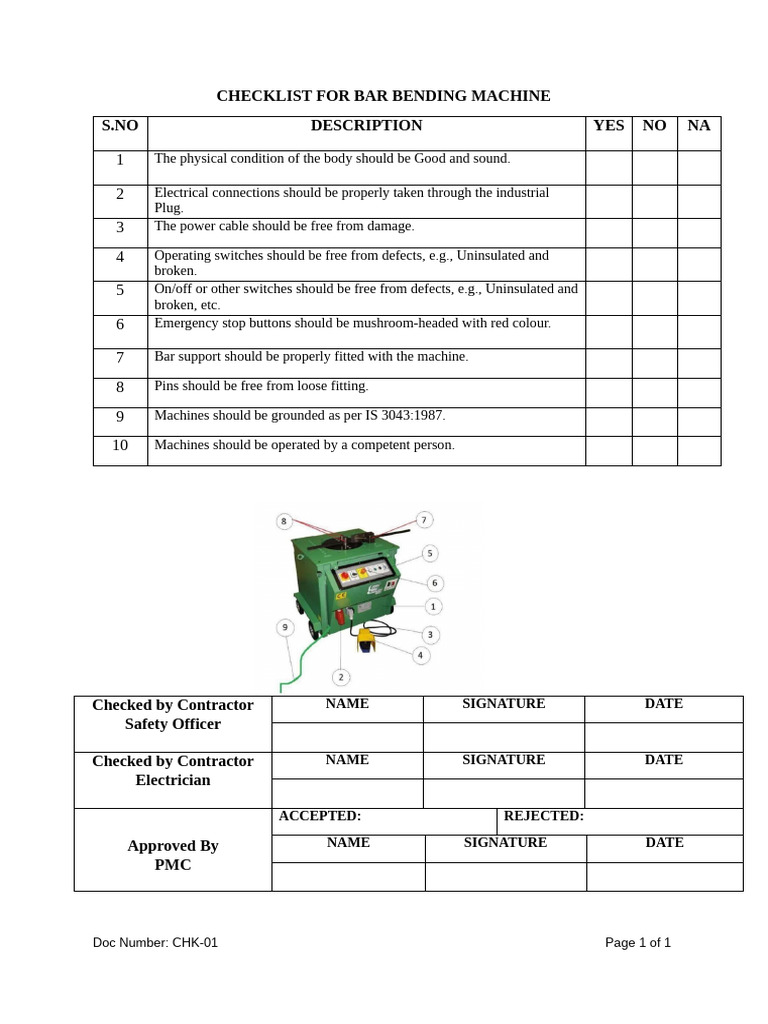 Bar Bending Machine | PDF