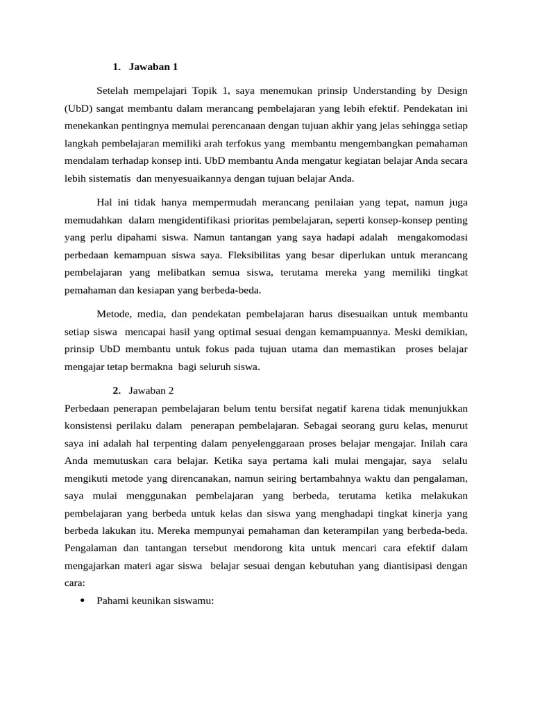 Jawaban PPG Ka Bita | PDF