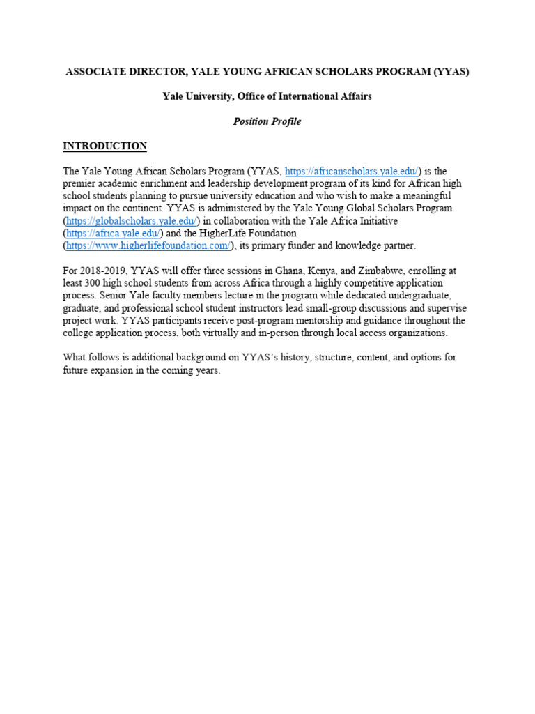 YYAS Acceptance Rate Overview | PDF | Yale University