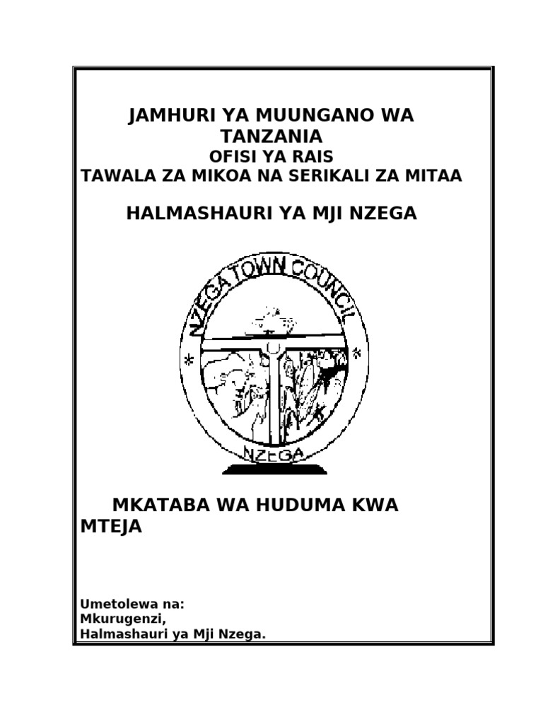 Mkataba Wa Hudama Kwa Mteja | PDF