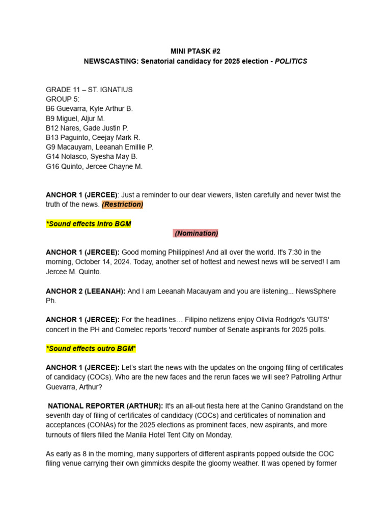 Oral Comm Ptask 2 | PDF