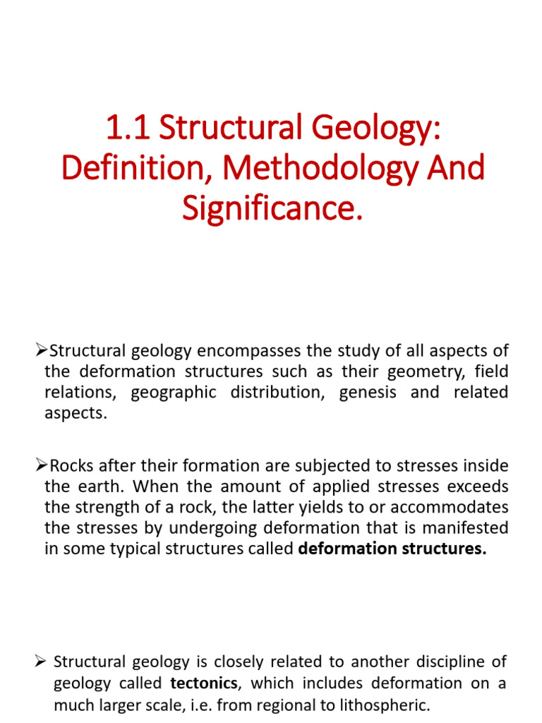 1.1 Classification of Geologic Structures | PDF | Geology | Structural ...
