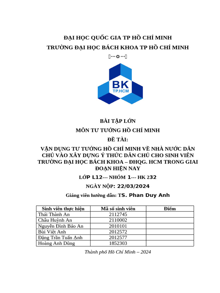 BTL Tư Tư NG Hcm-Nhóm 1 - L12 | PDF