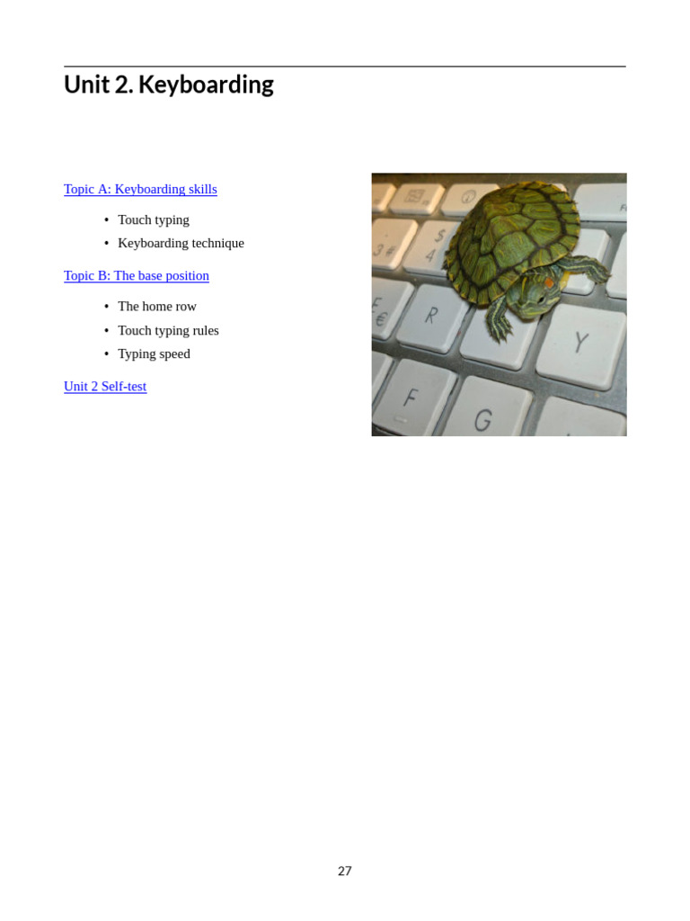 Unit 2 Keyboarding | PDF | Computer Keyboard | Human–Computer Interaction