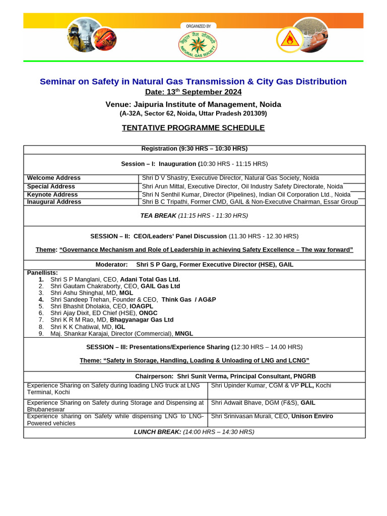 Tentative Program Schedule-Safety Seminar 2024 Updated On 02.09.24 ...