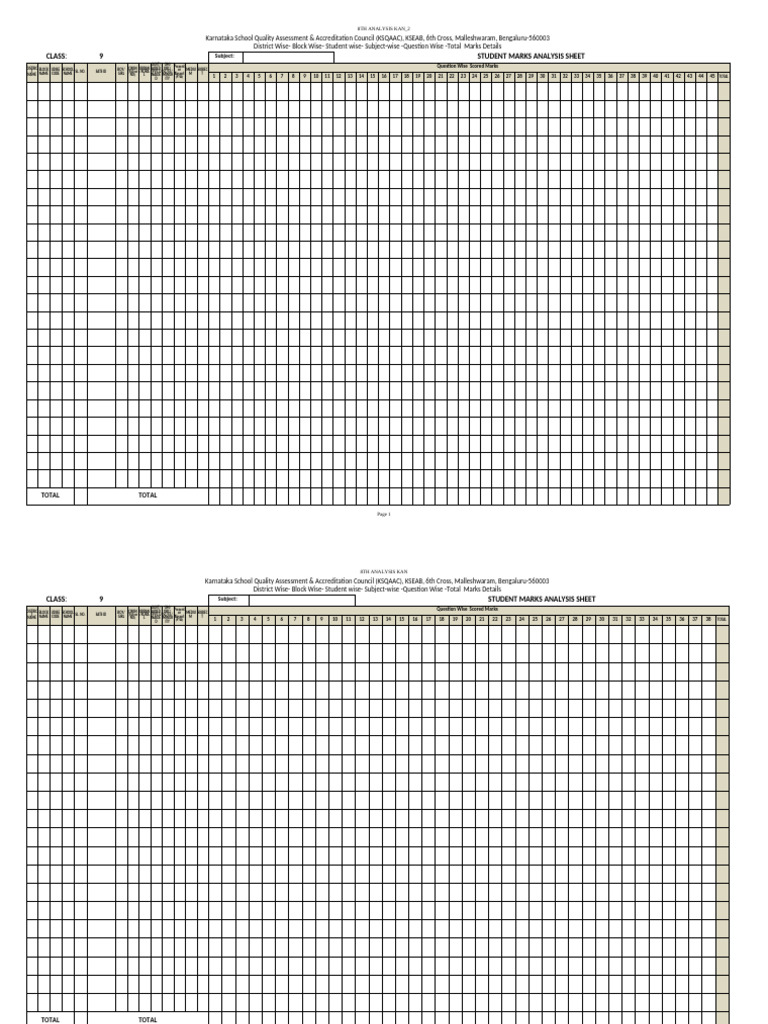 9TH Analysis Sheet | PDF
