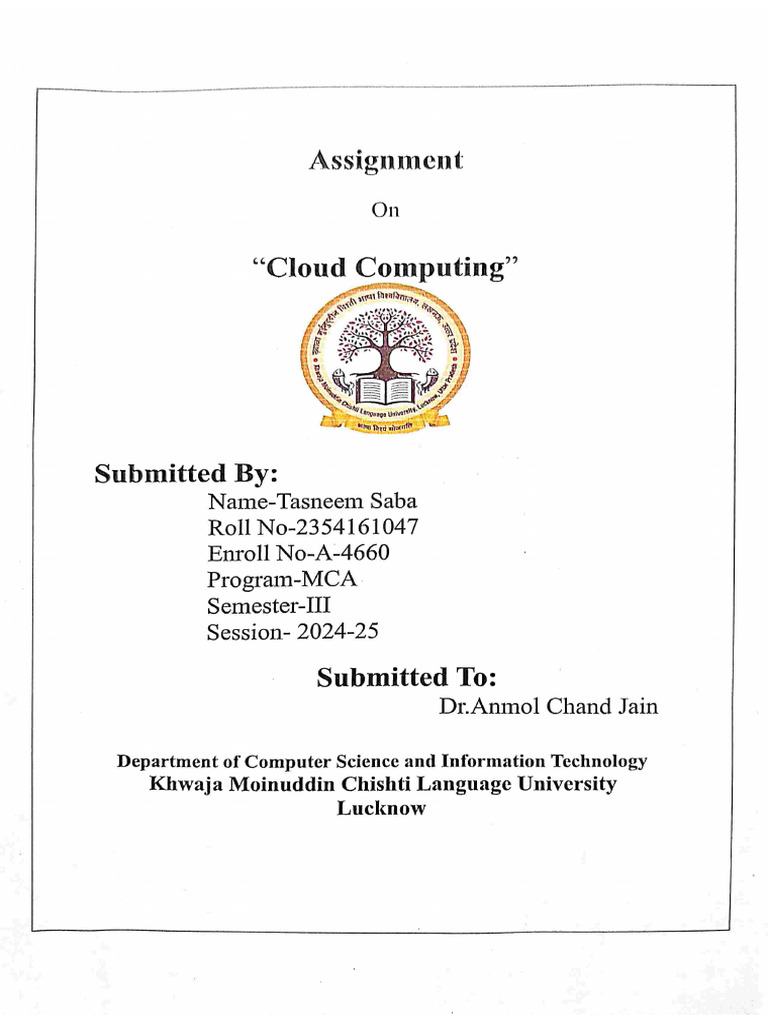 Cloud Computing Ass Pdf 5352
