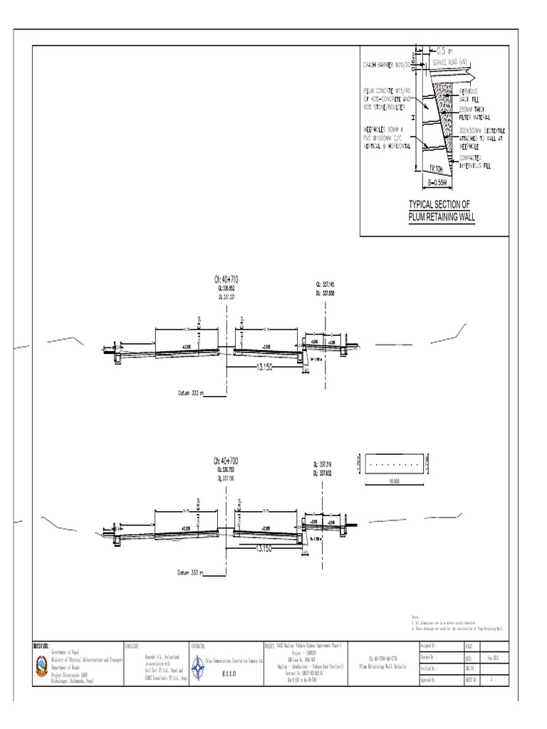 40+380 To 40+410 Plum Wall LHS-2 | PDF