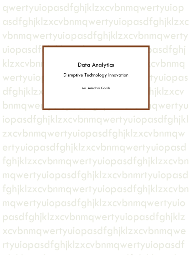 1.data Analytics Overview and Variables Disruptive System | PDF | Analytics | Data Analysis