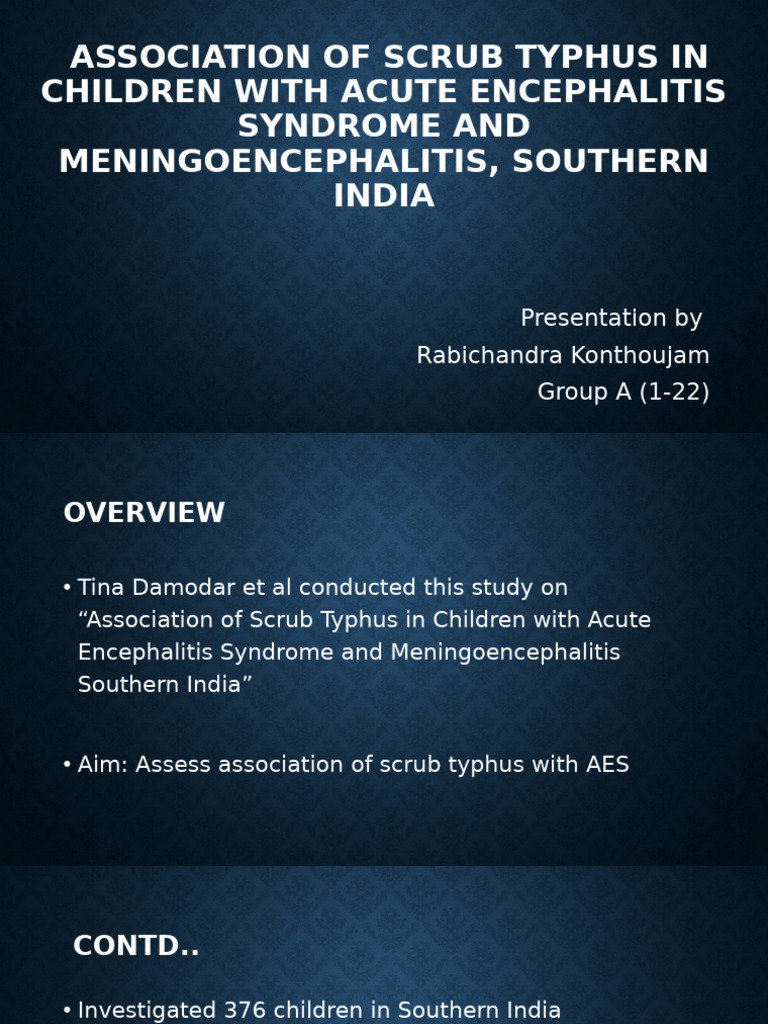 Scrub - Typhus - Presentation - Read-Only | PDF