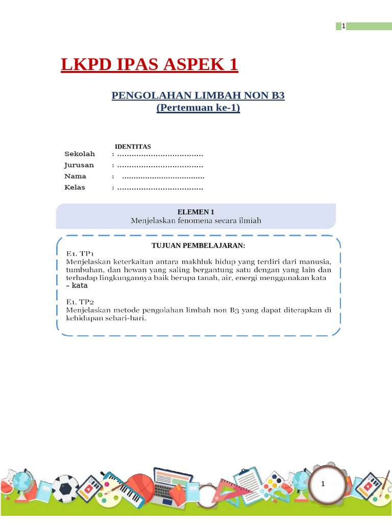 LKPD Ipas Aspek 1 | PDF