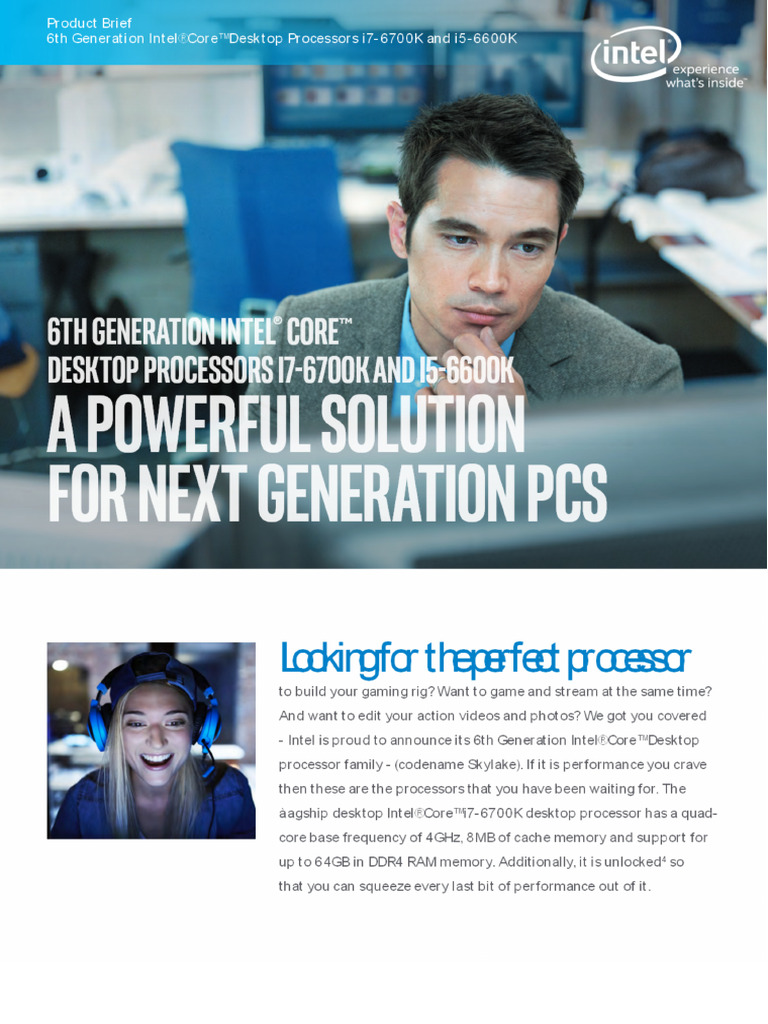 CPU I6 Gen | PDF | Intel | Central Processing Unit