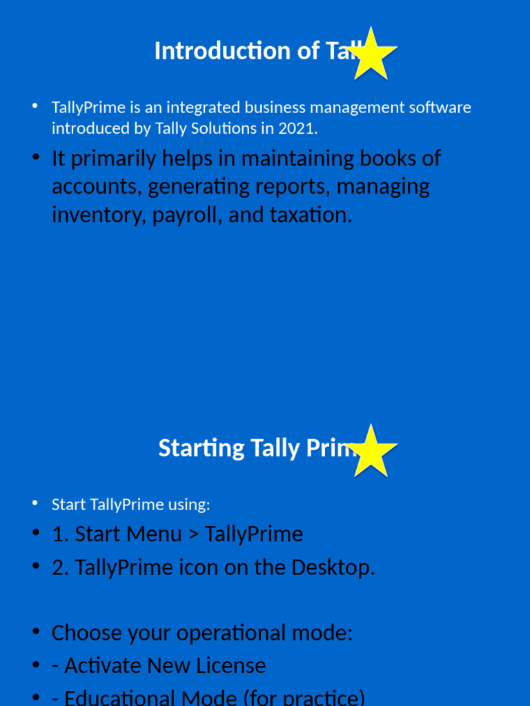 Extraordinary Tally Presentation | PDF