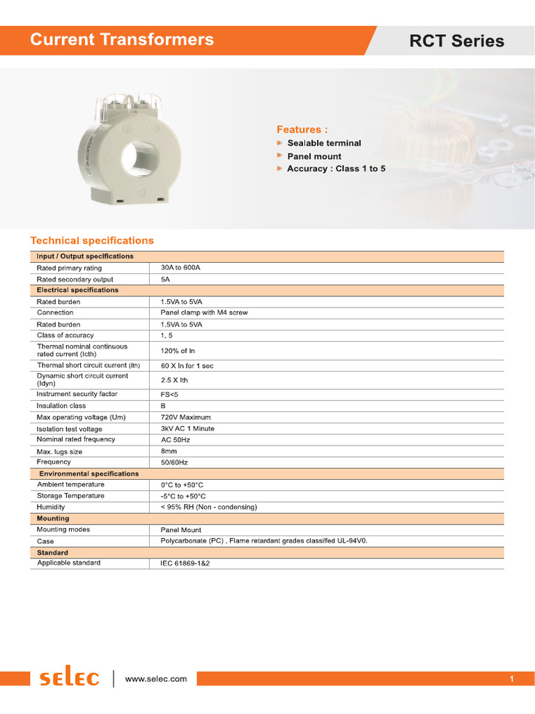 RCT Datasheet | PDF