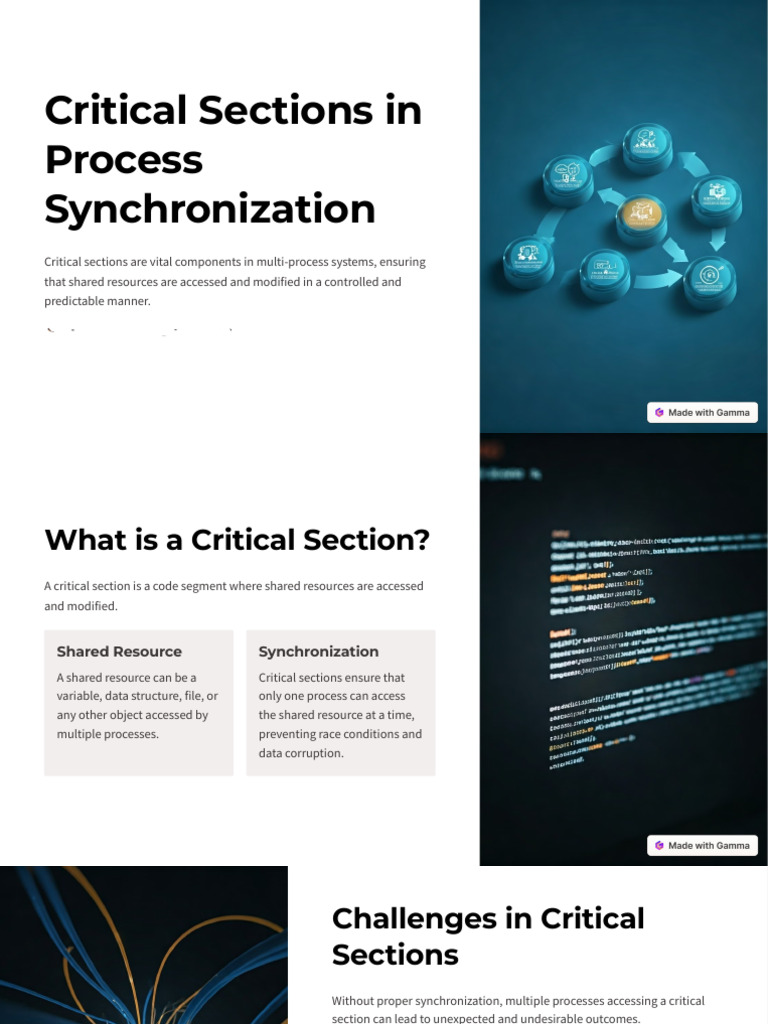 Critical Sections In Process Synchronization Pdf Computer Science Computer Programming