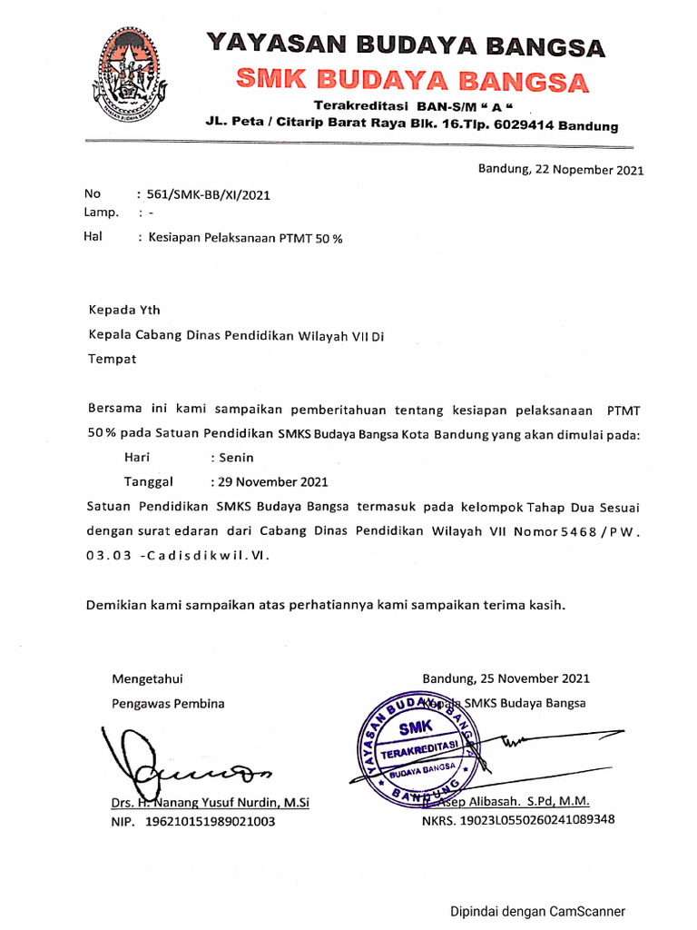 SURAT PTMT 50% | PDF