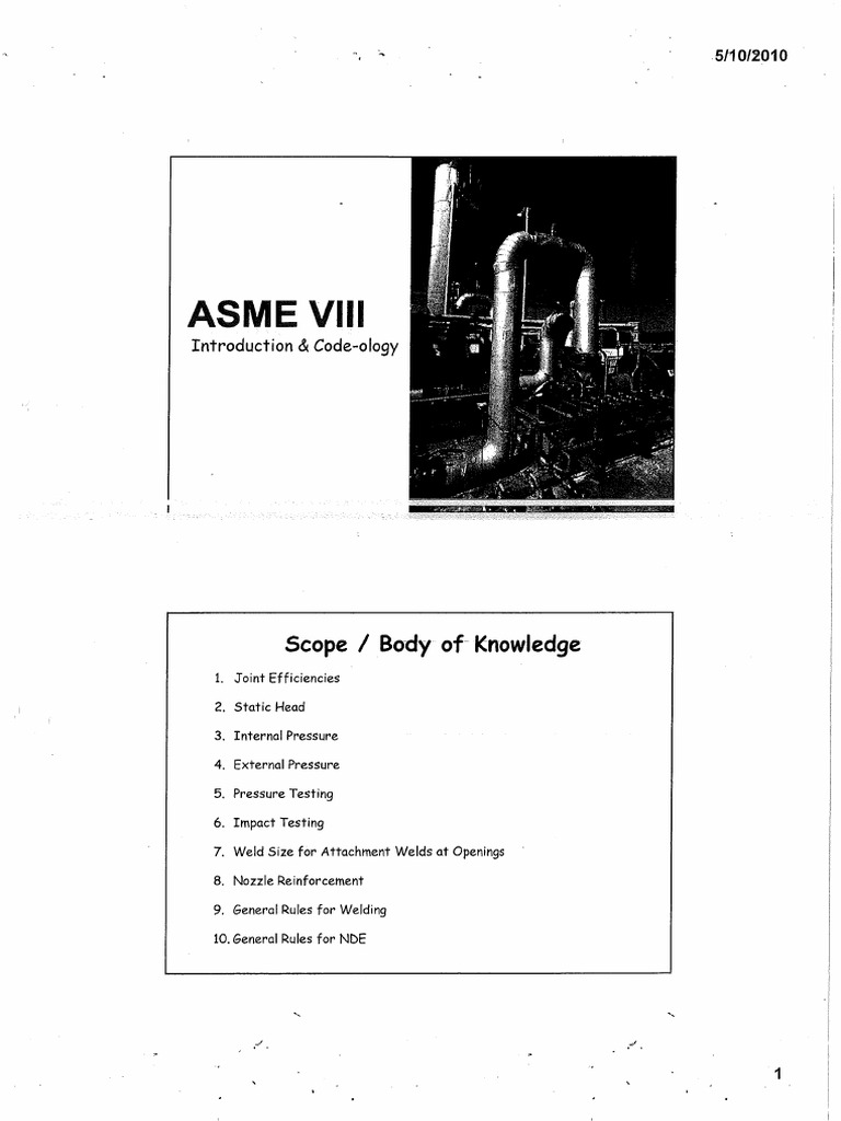 ASME VIII Div1-Introduction | PDF